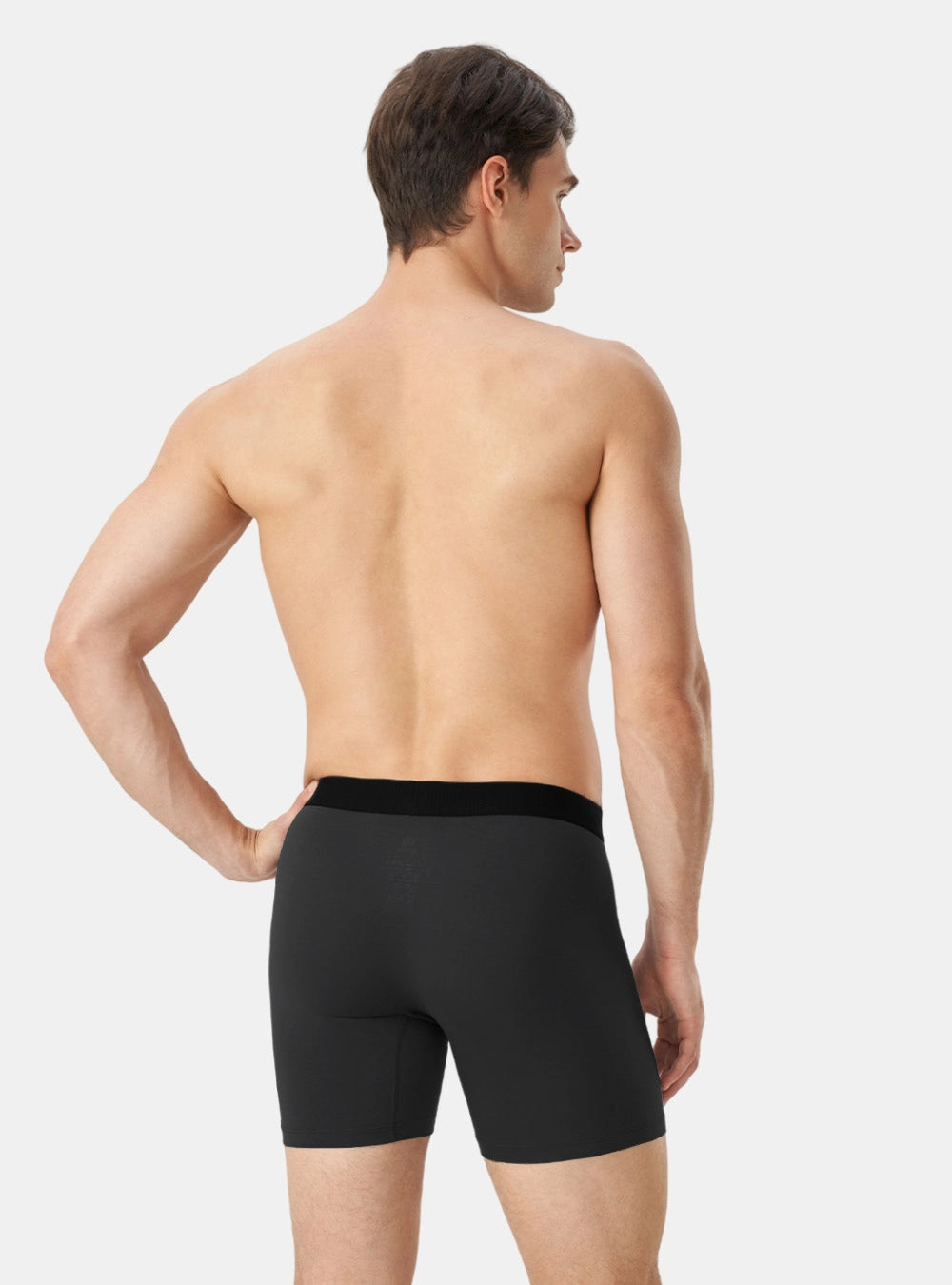 David Archy Men Bamboo Airflow Boxer Briefs 6.5" (4-Pack)