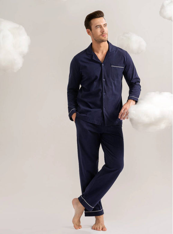 Pajamas Sets Cotton Plaid Long Sleeve David Archy Mens Plaid Pajamas ...