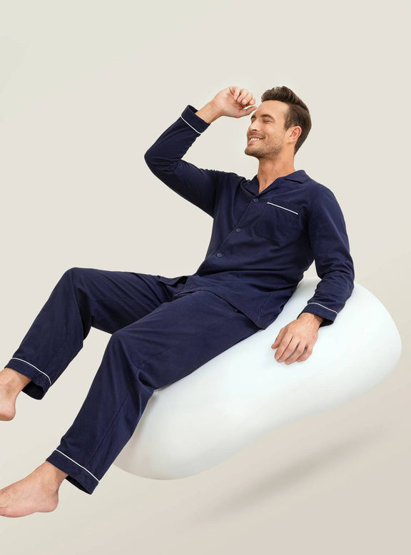 Pajamas Sets Cotton Plaid Long Sleeve David Archy Mens Plaid Pajamas ...