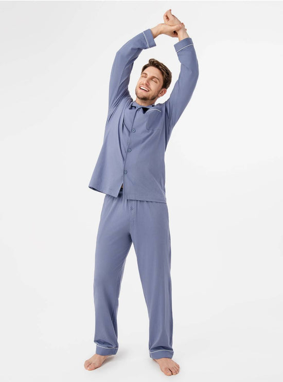 Pajamas Sets Cotton Plaid Long Sleeve David Archy Mens Plaid Pajamas ...